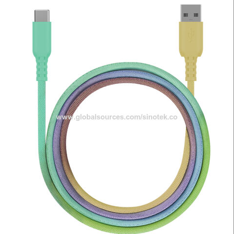 Buy Wholesale China Multi Colors Rainbow Usb Data Cable Type C Fast ...