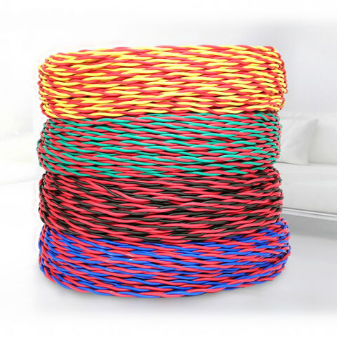 Twisted Pair Electrical Wire Cable Copper 2 Core Pvc Multi-color Power ...