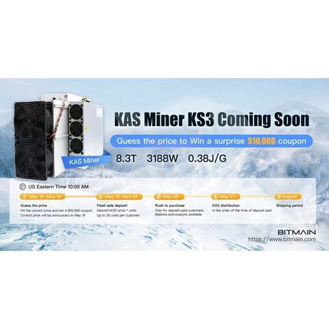 Buy Wholesale China Bitmain Antminer Ks3 8.3t 3188w Kas Blockchain ...