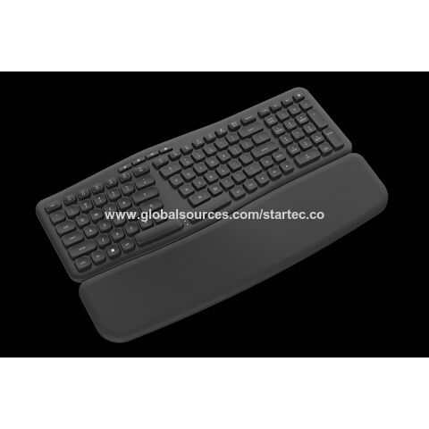 2023 Latest Design Ergo Design 2.4g Wireless Office Keyboard Full Sized ...