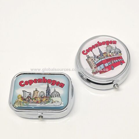 Buy Wholesale China Custom Logo Metal Pill Cases Pill Boxes Premium ...