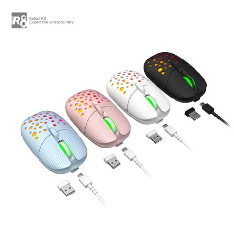 R8 Oem Factory Supplier Lightweight Rgb Honeycomb Wireless Gaming Mouse ...