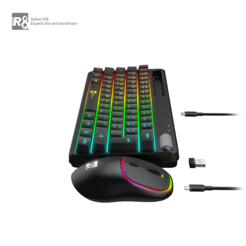 R8 Oem Rechargeable Luminescent 2.4g Gaming Keyboard And Mouse Kit ...