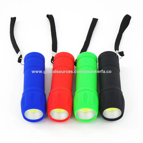 Buy Wholesale China Wholesale Plastic Rubber Coated 9led Flashlight For ...