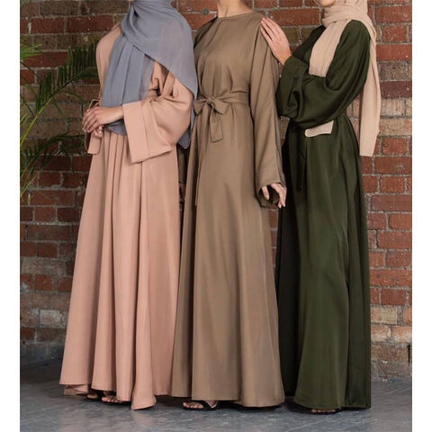 Solid Color Ethnic Clothing Islamic Muslim Clothing Abaya India ...