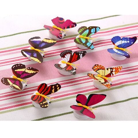 12 Pcs Colorful Stick On Mood Light Led Butterflies Night Light Sticker ...