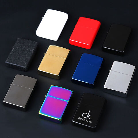 Metal Shell Cigarette Lighter Black Gold Custom Logo Advertising ...