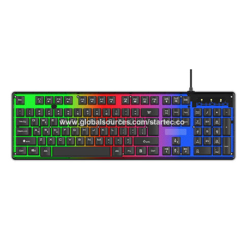 Buy Wholesale China Full Size Membrane Gaming Keyboard With Transparent ...