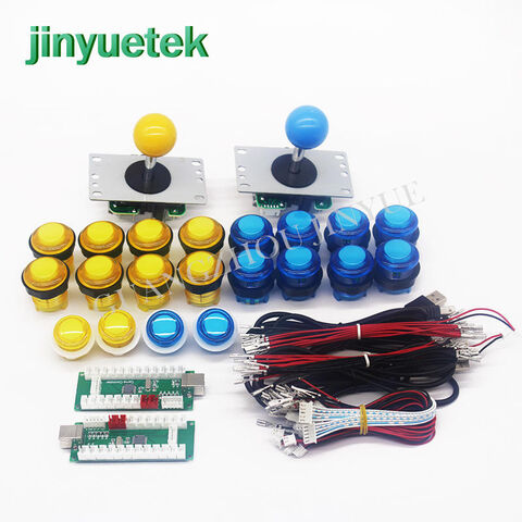 Diy Arcade Cabinet Kit Zero Delay Usb Encoder To Pc 8way Joystick Diy Kit Led Push Button For ...