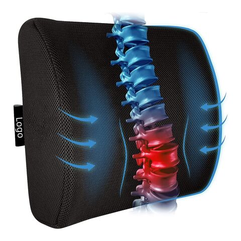 Ergonomic Curve Perfectly Balanced Lumbar Cushion Memory Foam Versatile ...