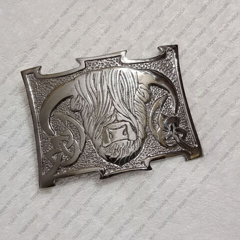 Pewter Highland Coo Cow Kilt Buckle Claddagh Kilt Pin Scottish Fly ...
