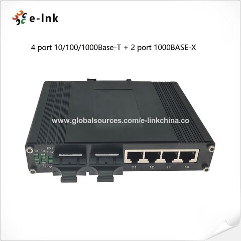 Industrial Ethernet Switch 4 Port 10/100/1000base-t + 2 Port 1000base-x ...