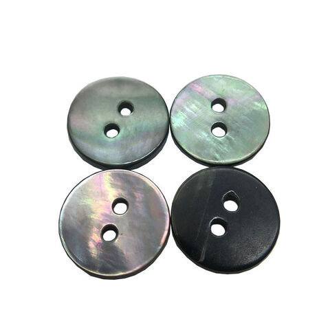 Buy Wholesale China 2 Holes Flat Natural Black Mother Of Pearl Shell ...