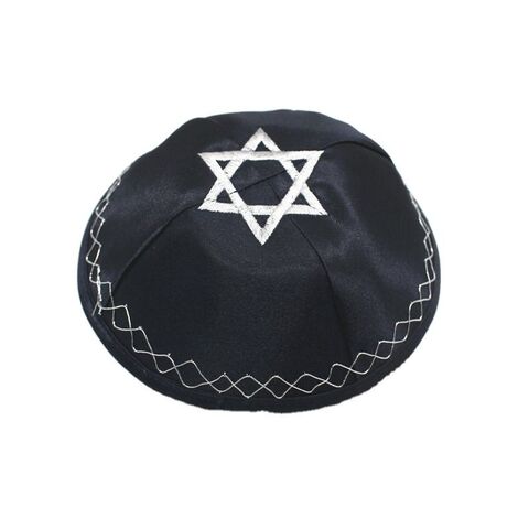 Jewish Kippah Hat Stain Yarmulke Kipot Star Of David Satin Kippot ...