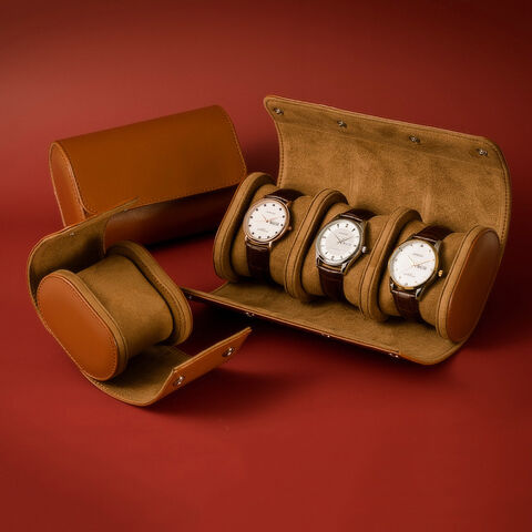 Buy Wholesale China Ea247 Watch Roll Watch Roll Case Leather Watch Roll ...