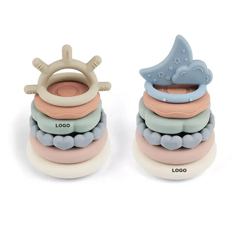 Food Grade The First Year Early Learning Toy Stacking Ring Silicone ...