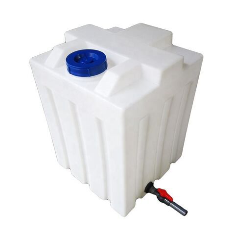 Rectangular 200l Plastic Water Tank With Drain Valve, Square 50 Gallon ...
