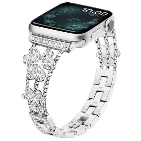 Buy Wholesale China Bling Diamond Clover Smart Watch Chain Compatible ...