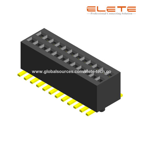 Buy Wholesale China Dual Row Smt Type 0.8mm Female Header With Locating ...