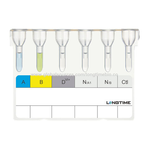 Buy Wholesale China Longtime Blood Group Antigen Card Abo/rhd Blood ...