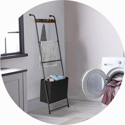 Large Hotel Bathroom Black Metal Stainless Steel Free Standing Hand ...