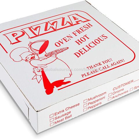 Buy Wholesale China Custom Size Pizza Box Red Logo Eco-friendly ...