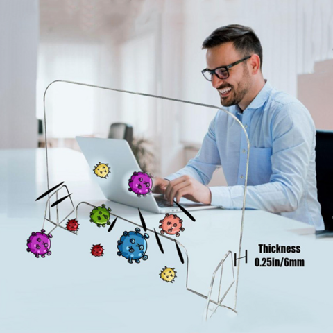 Decorative Folding Perspex Sneeze Guard Restaurant Food Acrylic Desk ...