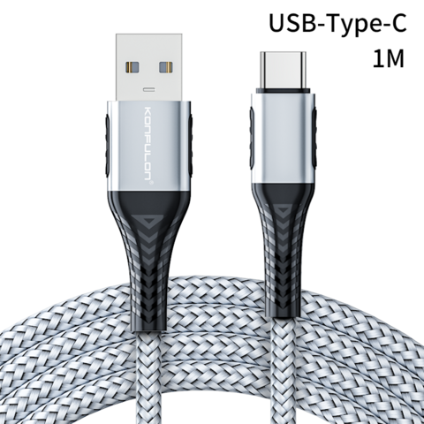 Konfulon 60w Super Fast Charge 1m Pvc+zinc Alloy Material Usb To Type-c ...