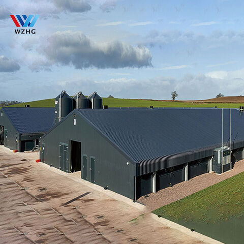 High Quality Cheap Prefab Steel Structure Dairy Cow Shed Farm Cow Farm ...