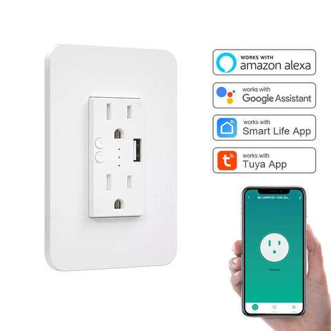 Alexa Homekit Smart Wifi Power Us Standard Household Socket Receptacle ...