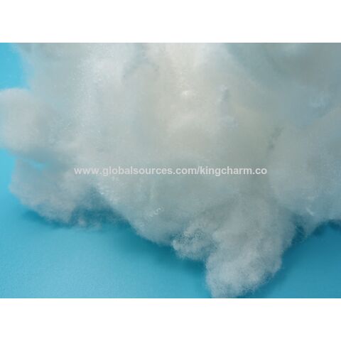 White Color Elastic Polyester Staple Fiber For Wadding Usage - China ...