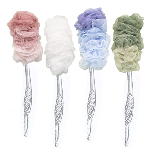 Back Scrubber Long Handled Bath Brush Soft Mesh Sponge Exfoliating Body ...