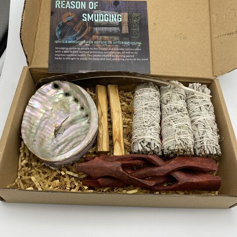 Celion Factory Sale Sage Smudging Kit Set With Sage Shells Bowl Wooden ...