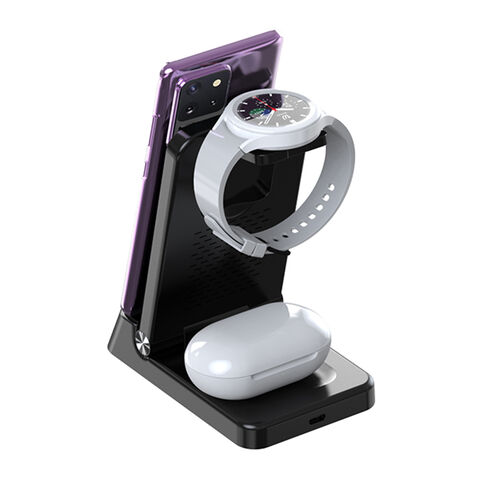 Ce Rohs Fcc Qi 4 In 1 Foldable 15w Wireless Charging Station Charger ...