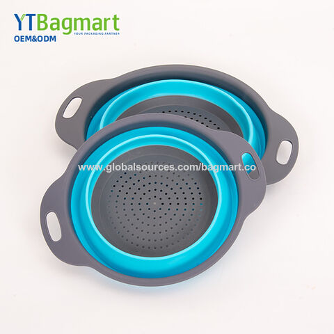 Buy Wholesale China Round Foldable Silicone Kitchen Strainer Basket ...