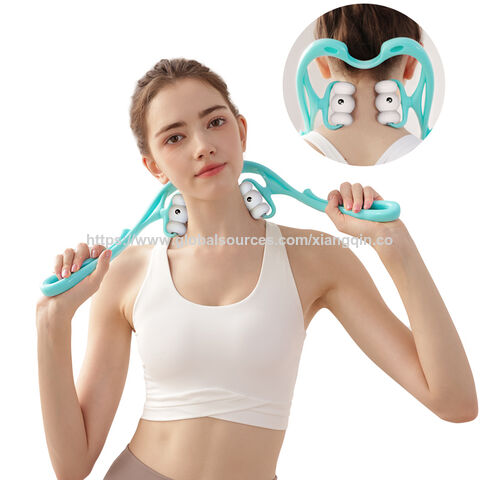 Buy Wholesale China Custom Manual Neck Massager Roller Blue 6 Ball Dual ...