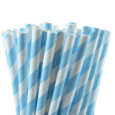 Buy Wholesale China Paper Straws With Two-colored Stripes, Ideal For ...