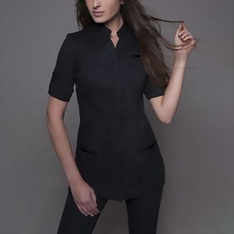 Professional Customized Tunic Spa Clothing Beauty Salon Uniform Women ...