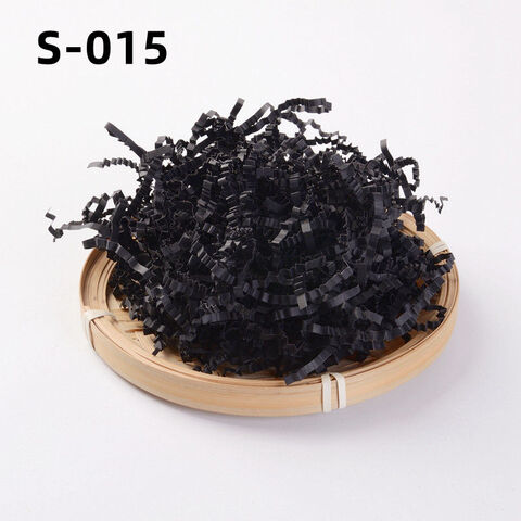 Crinkle Cut Shredded Paper Mysterious Black For Gift Box Raffia ...