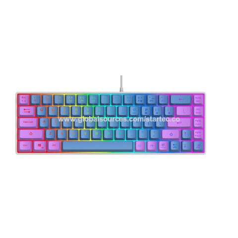 60% Size Mini Membrane Gaming Keyboard With Rainbow Keylight And ...