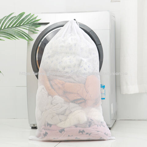 Heavy Duty Large Mesh Laundry Bag With Id Tag And Locking Drawstring ...