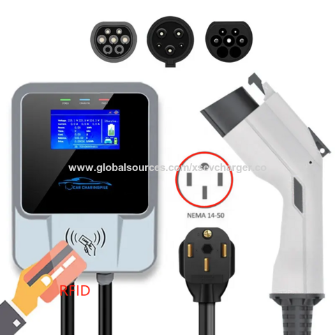 Fast Changing Type2 11 Kw 16a 4.3 Lcd Screen 380v Wall-mounted Ac Ev ...