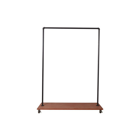 Iron Pipe Display Stand Racks For Clothing With One Wood Shelf Clothes ...