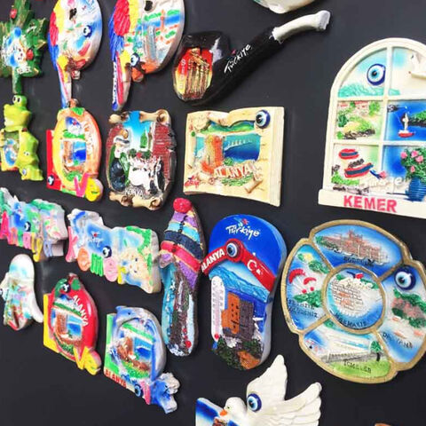 Buy Wholesale China New Design Turkey Gift Resin Painted Magnet ...