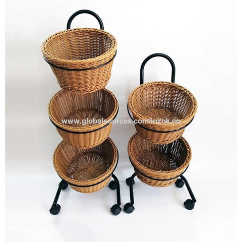 Buy Wholesale China Wholesale Handmade Rattan Rack 1-4 Basket ...