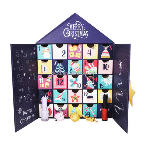 White Cardboard Gourmet Dates Box Customized Advent Calendar Empty ...