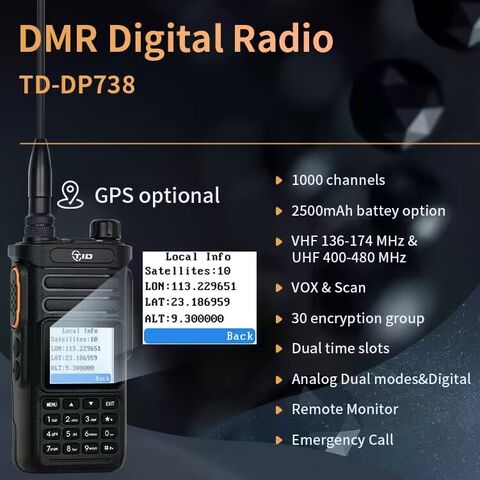 Bulk Buy China Wholesale Td-dp738 Dmr Digital Two Way Radio Professional Handheld Radio Tier Ii ...