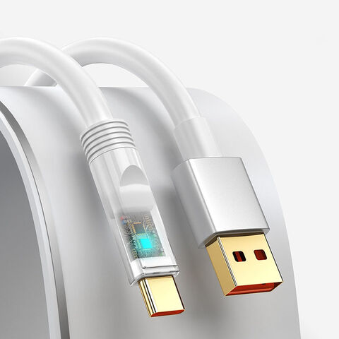Buy Wholesale China 66w Type-c 6a Super Fast Charging Pd Transparent Usb Cable With Lamp & Usb ...