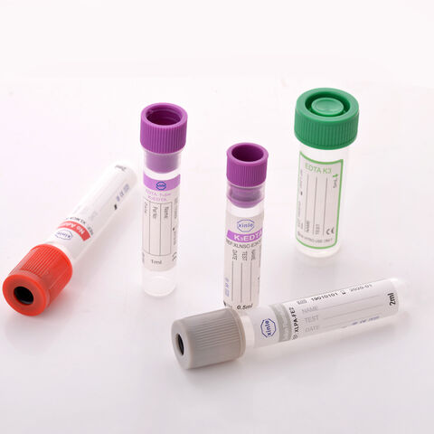 Manufacturers Glass Edta K3 Blood Sample Tube Price 0.5ml 2ml 5ml ...