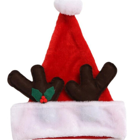 Buy Wholesale China Funny Party Hats Antler Santa Christmas Hat ...
